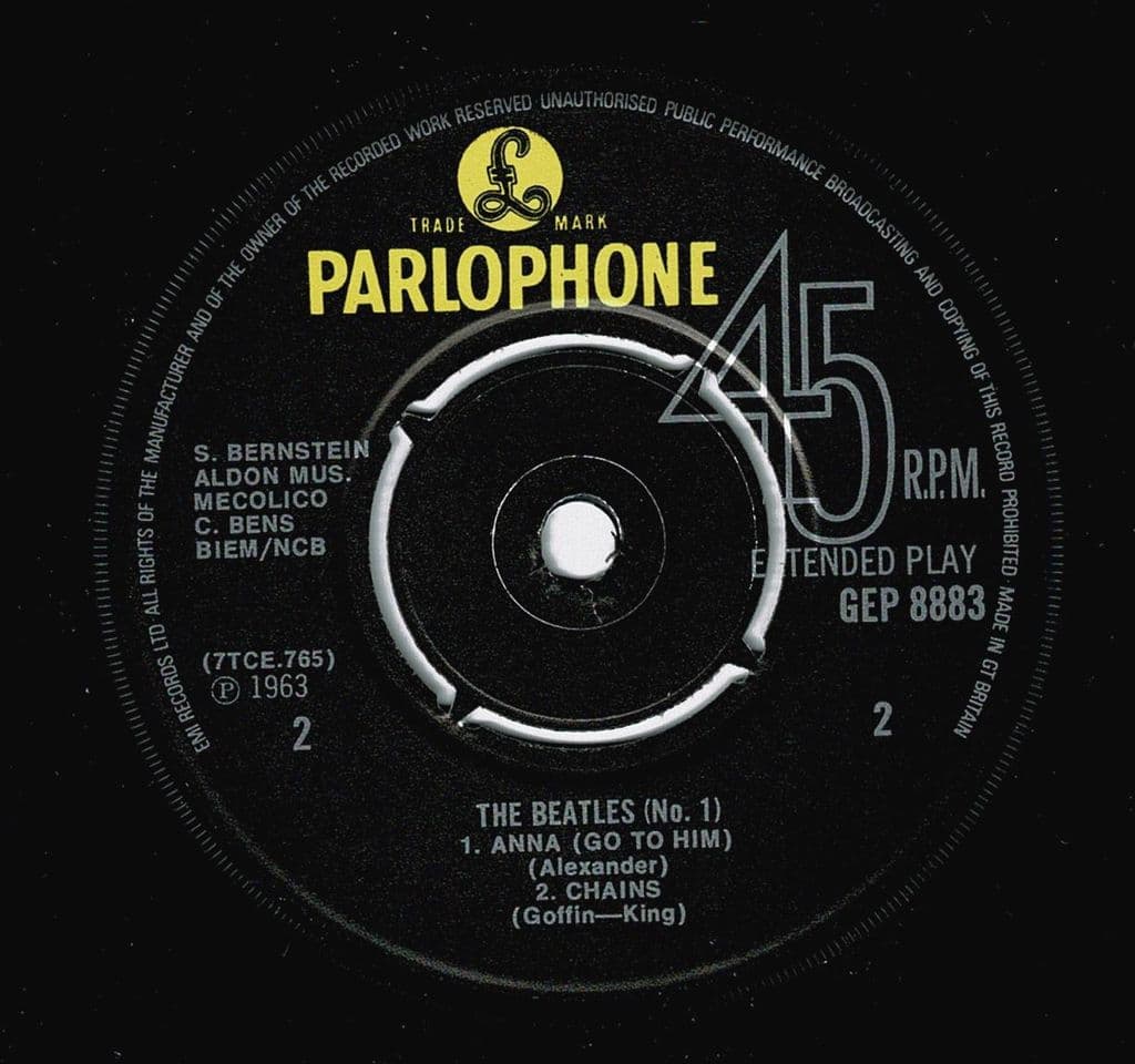 THE BEATLES The Beatles No 1 EP Vinyl Record 7 Inch Parlophone